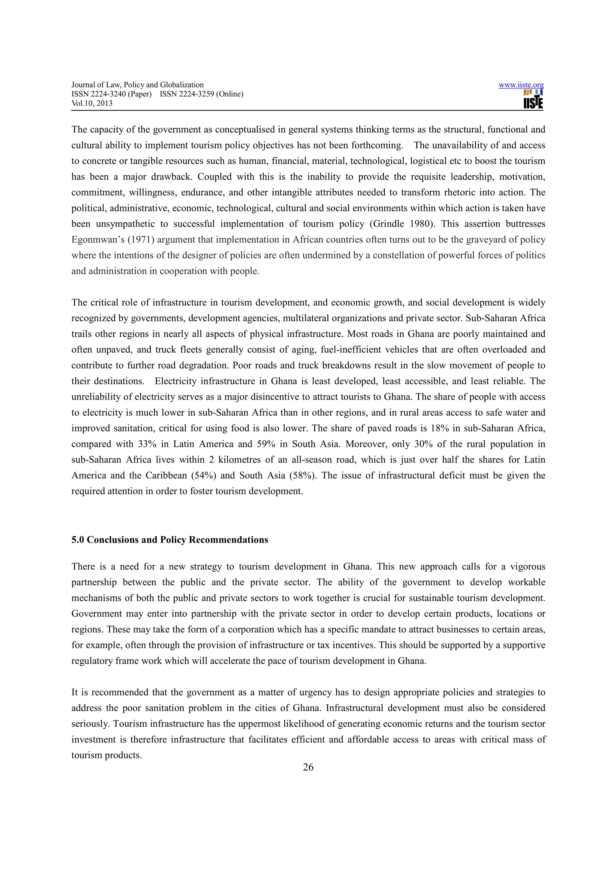 A tool for enhancing tourism development in ghana | PDF