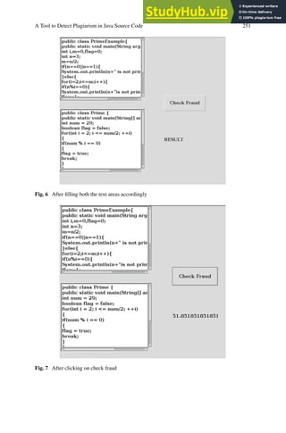 A Tool to Detect Plagiarism in Java Source Code.pdf | Programming Languages | Computing