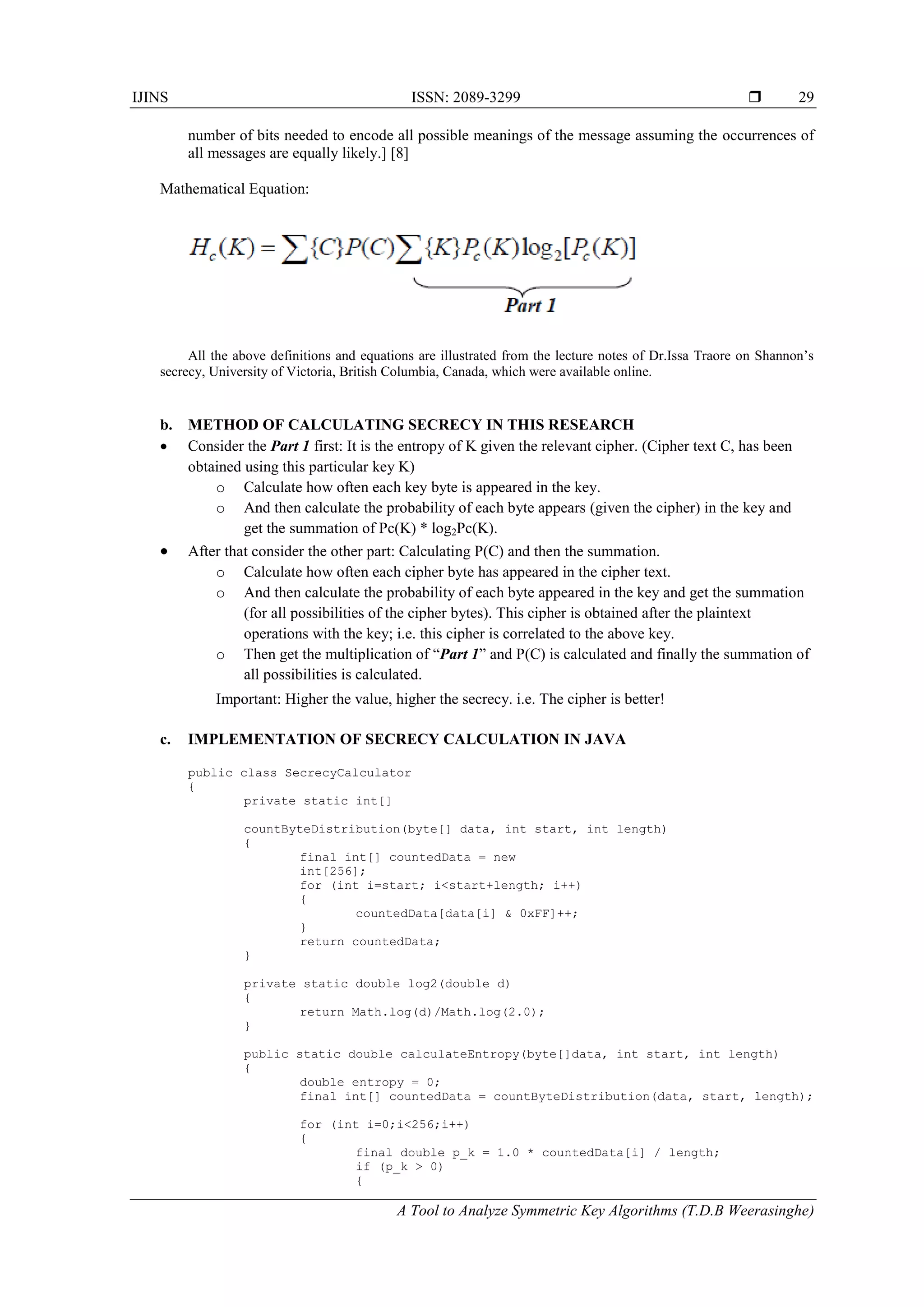 A Tool To Evaluate Symmetric Key Algorithms Pdf