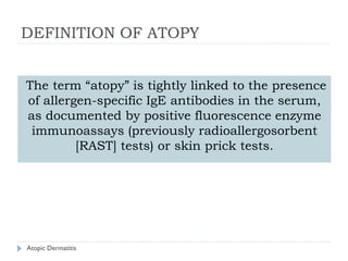 Atopic dermatitis | PDF