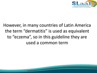 Atopic Dermatitis Position Paper SLaai | PPTX
