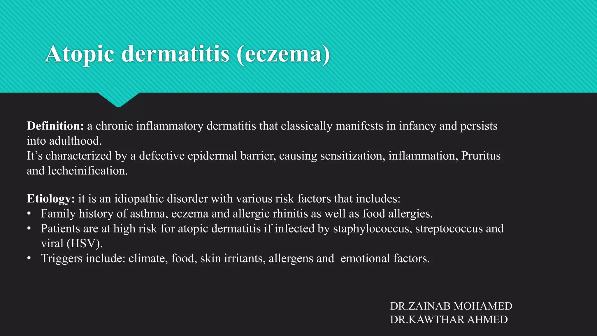Atopic dermatitis | PPTX
