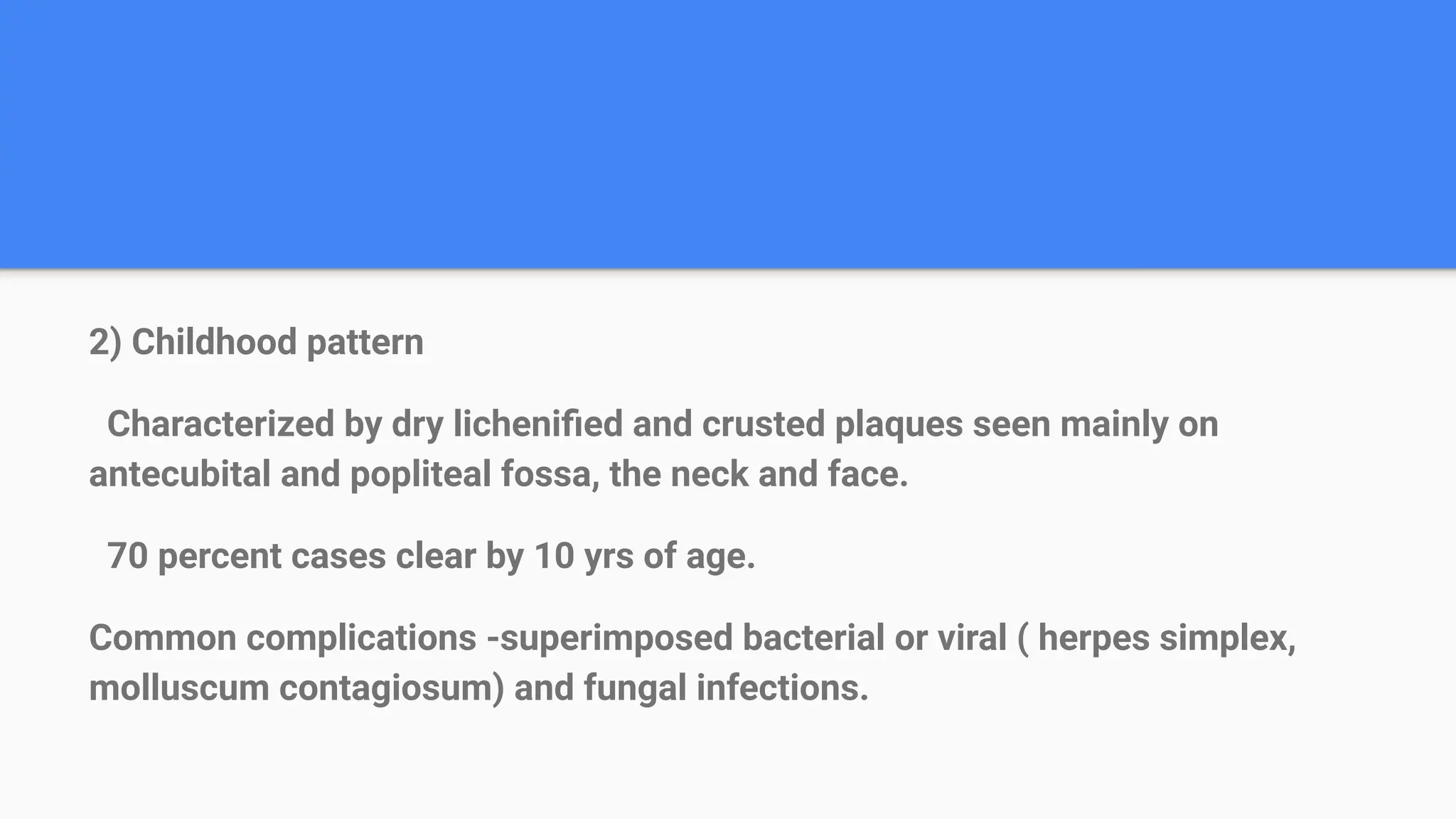 Atopic dermatitis. Presentation in pediatric case | PDF