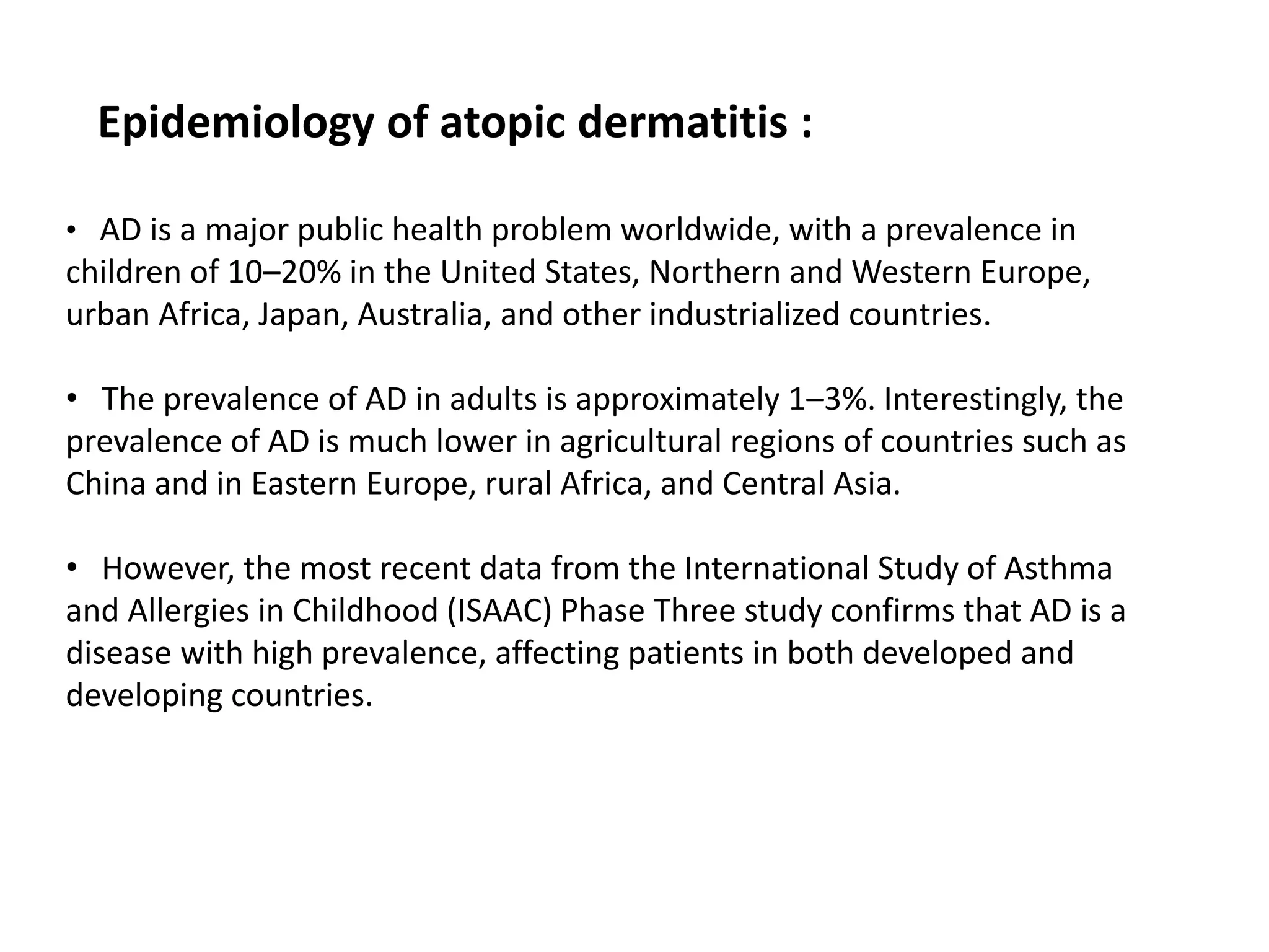 Atopic dermatis.pptx | Allergies | Diseases and Conditions