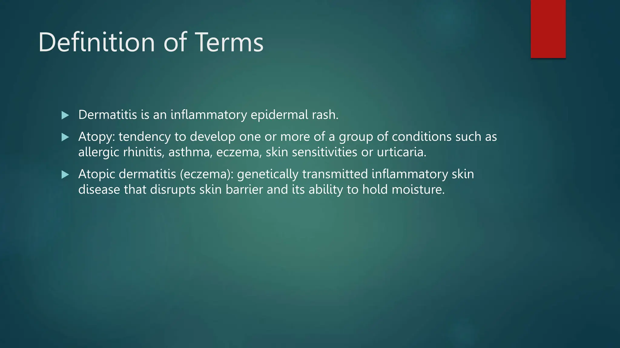 ATOPIC DERMATITIS in children. dx and tx | PPTX