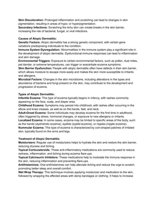Eczema (Atopic Dermatitis): Symptoms, Causes, Types, and Treatment | PDF
