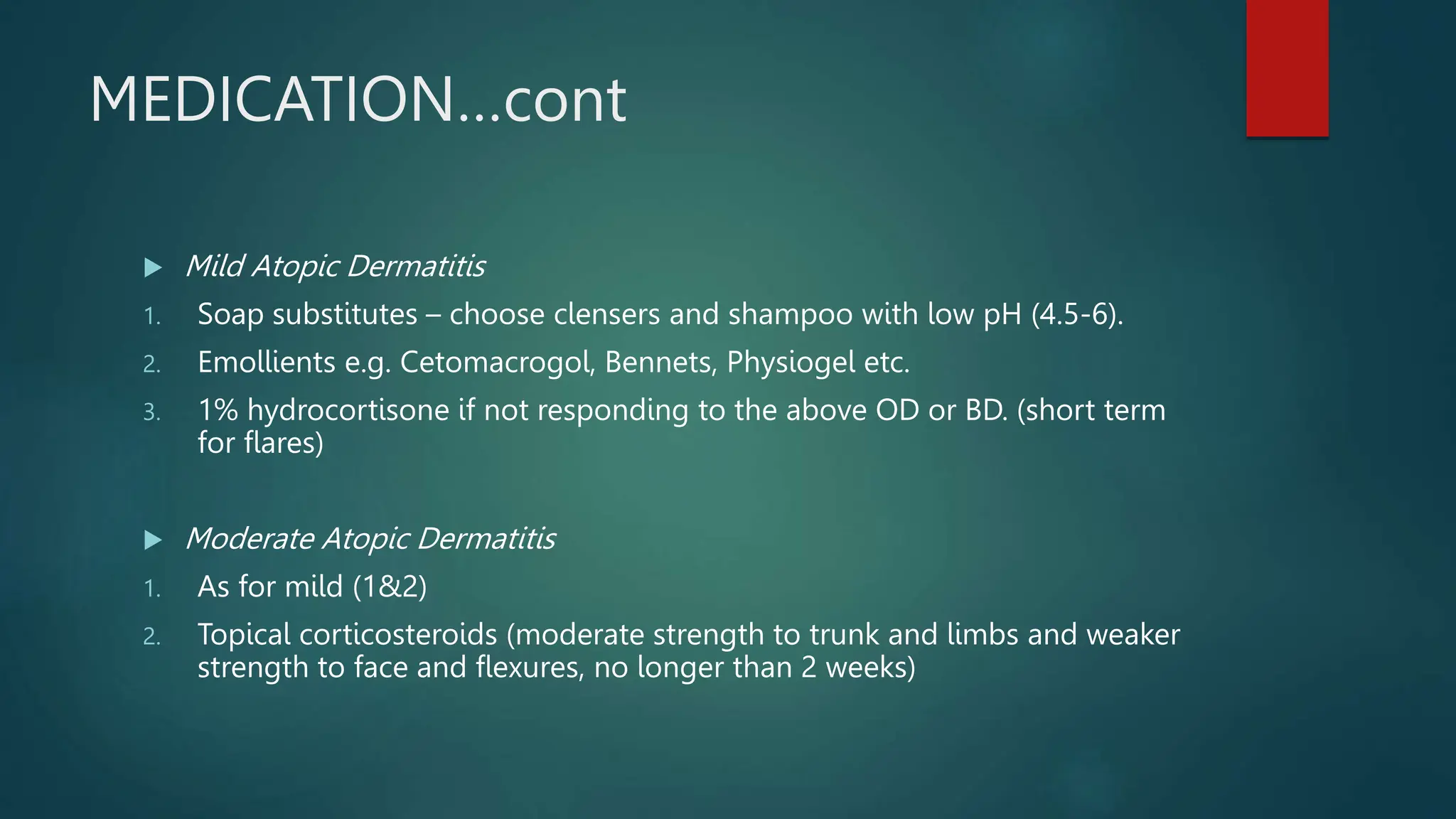ATOPIC DERMATITIS, diagnosis &management | PPTX