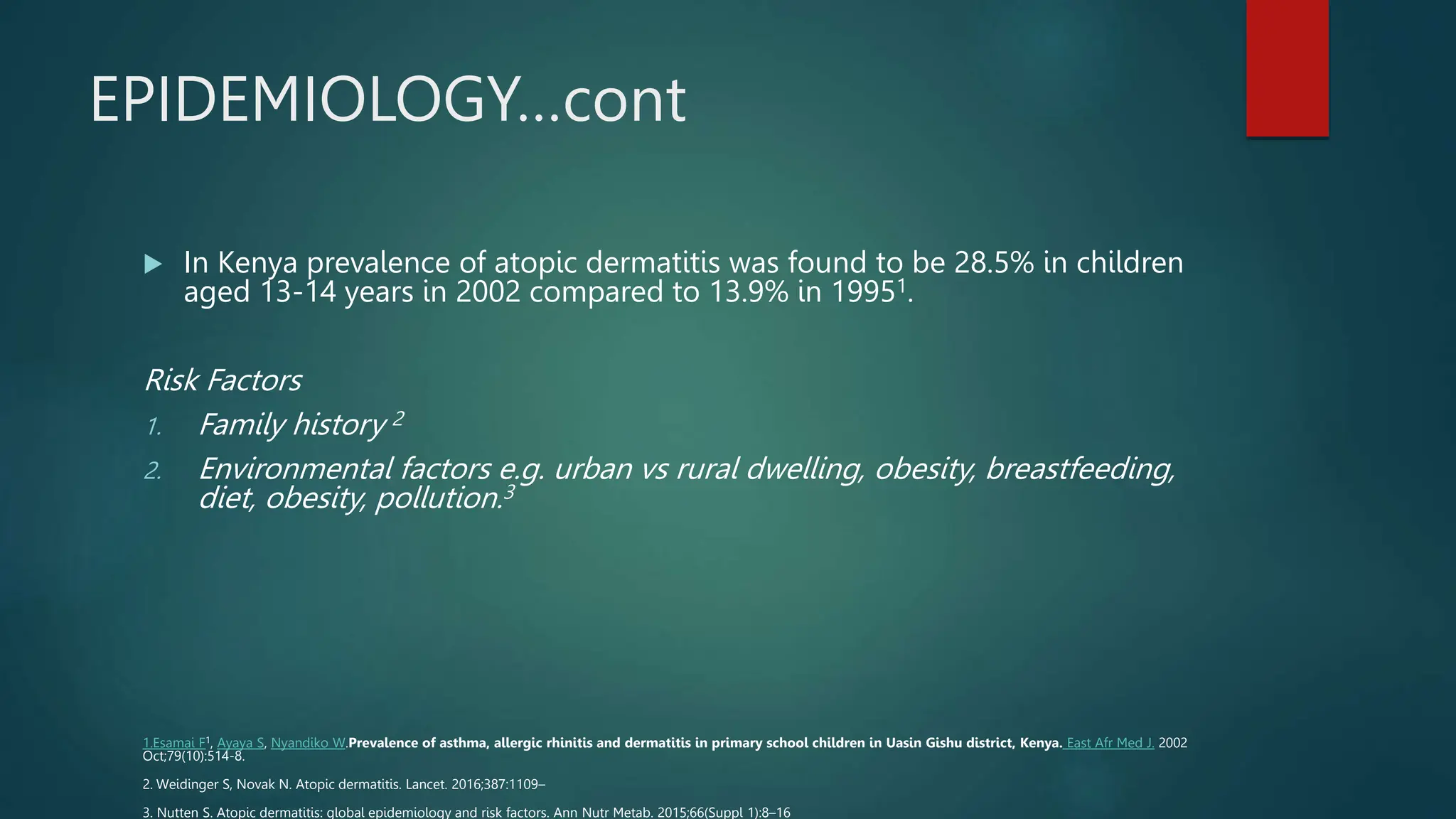 Atopic Dermatitis Diagnosis Andmanagement Ppt
