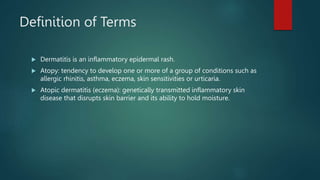 ATOPIC DERMATITIS, diagnosis &management | PPTX