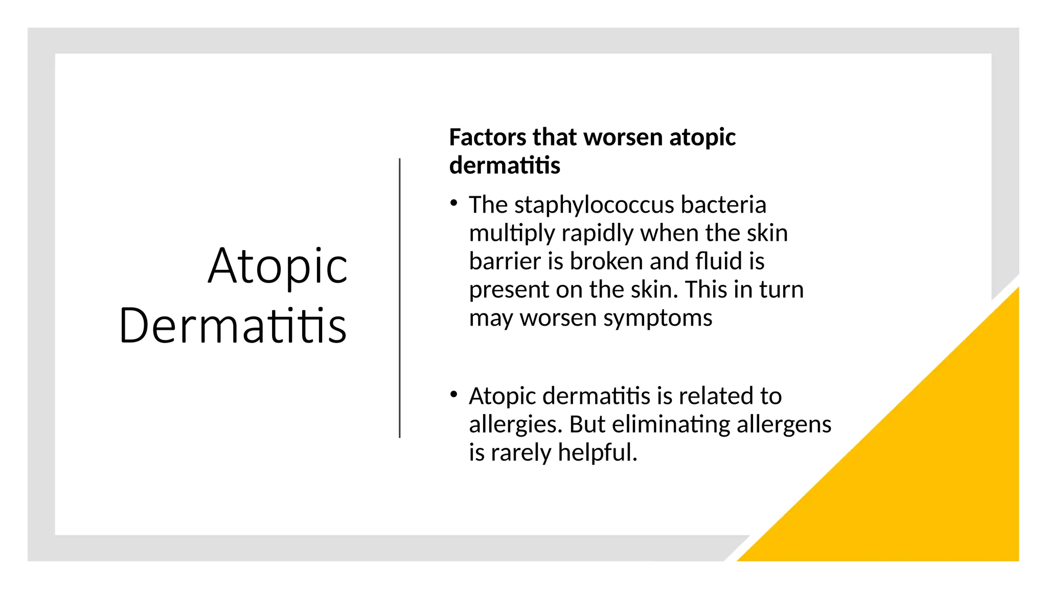 Atopic Dermatitis-Definition, symptoms and it main pathophysiology | PPT
