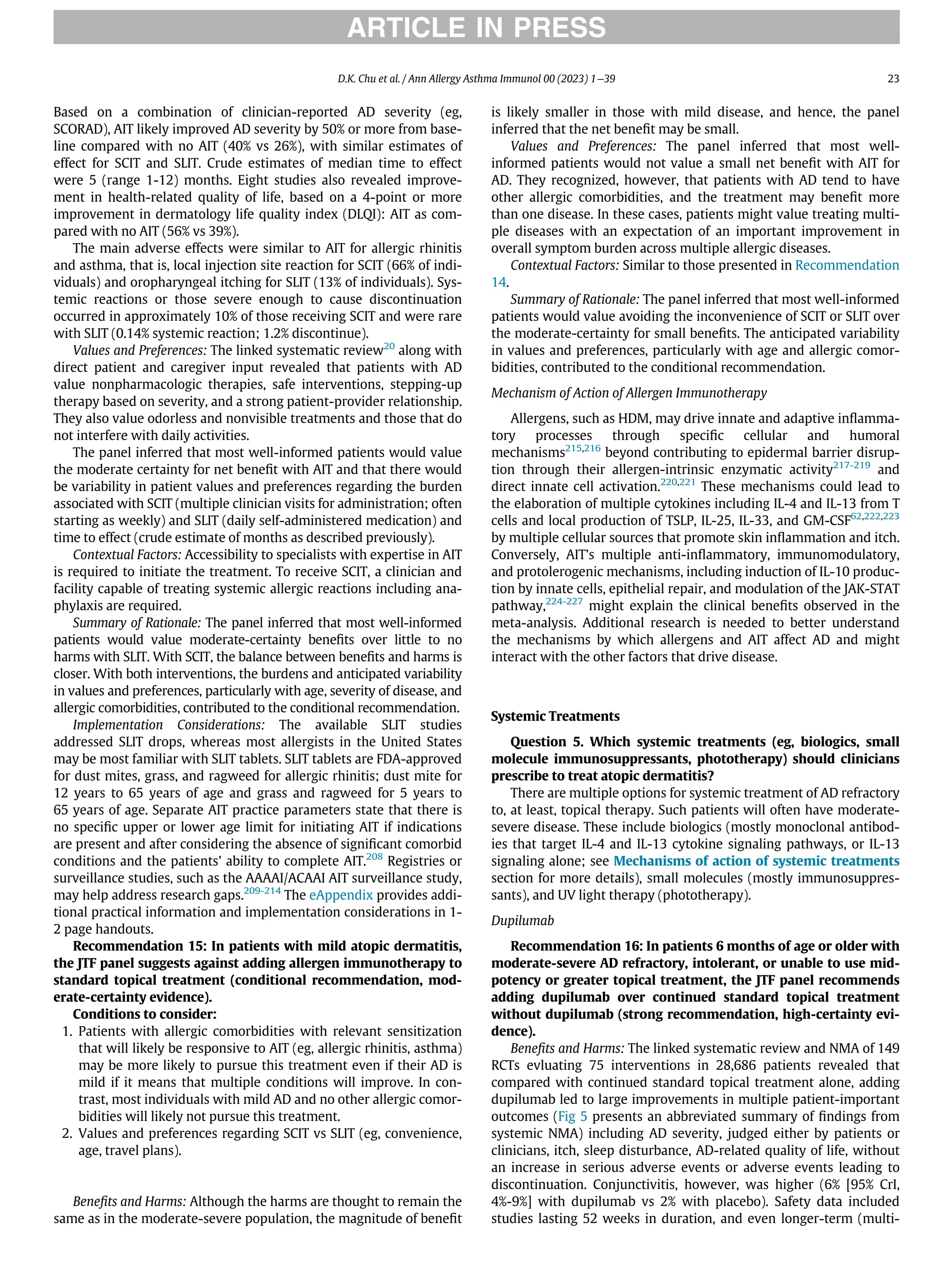 Atopic Dermatitis Guidelines 2023.pdf pediatria | PDF