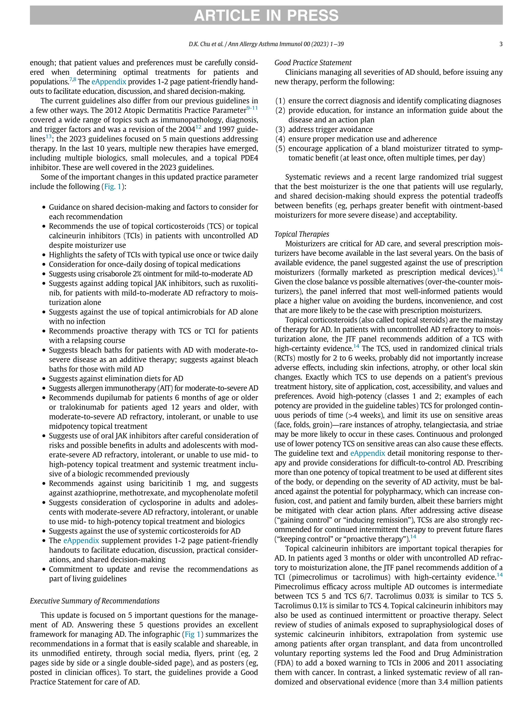 Atopic Dermatitis Guidelines 2023.pdf pediatria | PDF