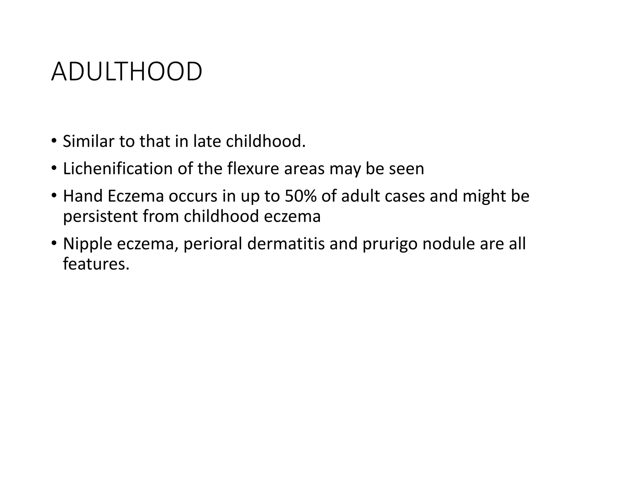 Pathogenesis clinical features and management of Atopic dermatitis ...