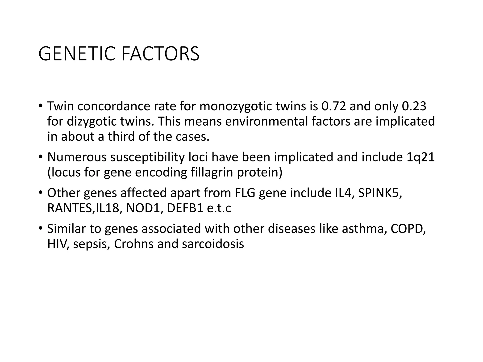 Pathogenesis clinical features and management of Atopic dermatitis ...