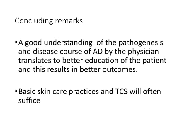 Pathogenesis clinical features and management of Atopic dermatitis ...