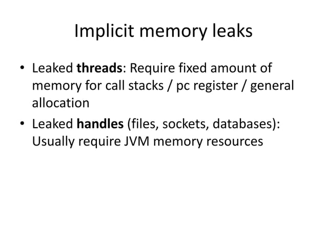 A topology of memory leaks on the JVM | PPT