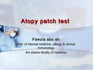 Atopy patch test | PPT
