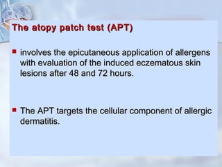Atopy patch test | PPT