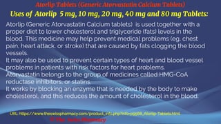 Atorlip Tablets (Generic Atorvastatin Calcium Tablets) | PDF