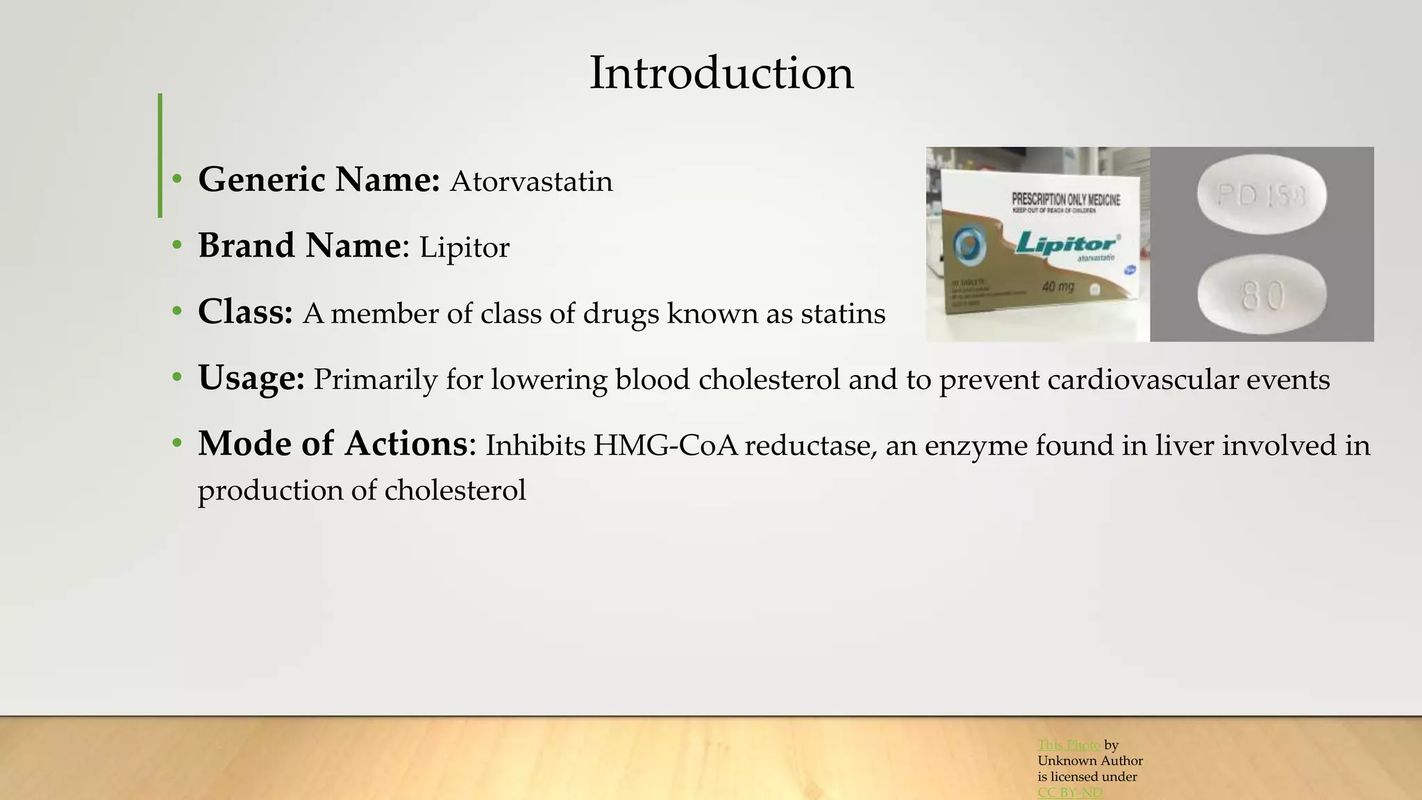 Cholesterol Lowering Medication - Atorvastatin | PPTX