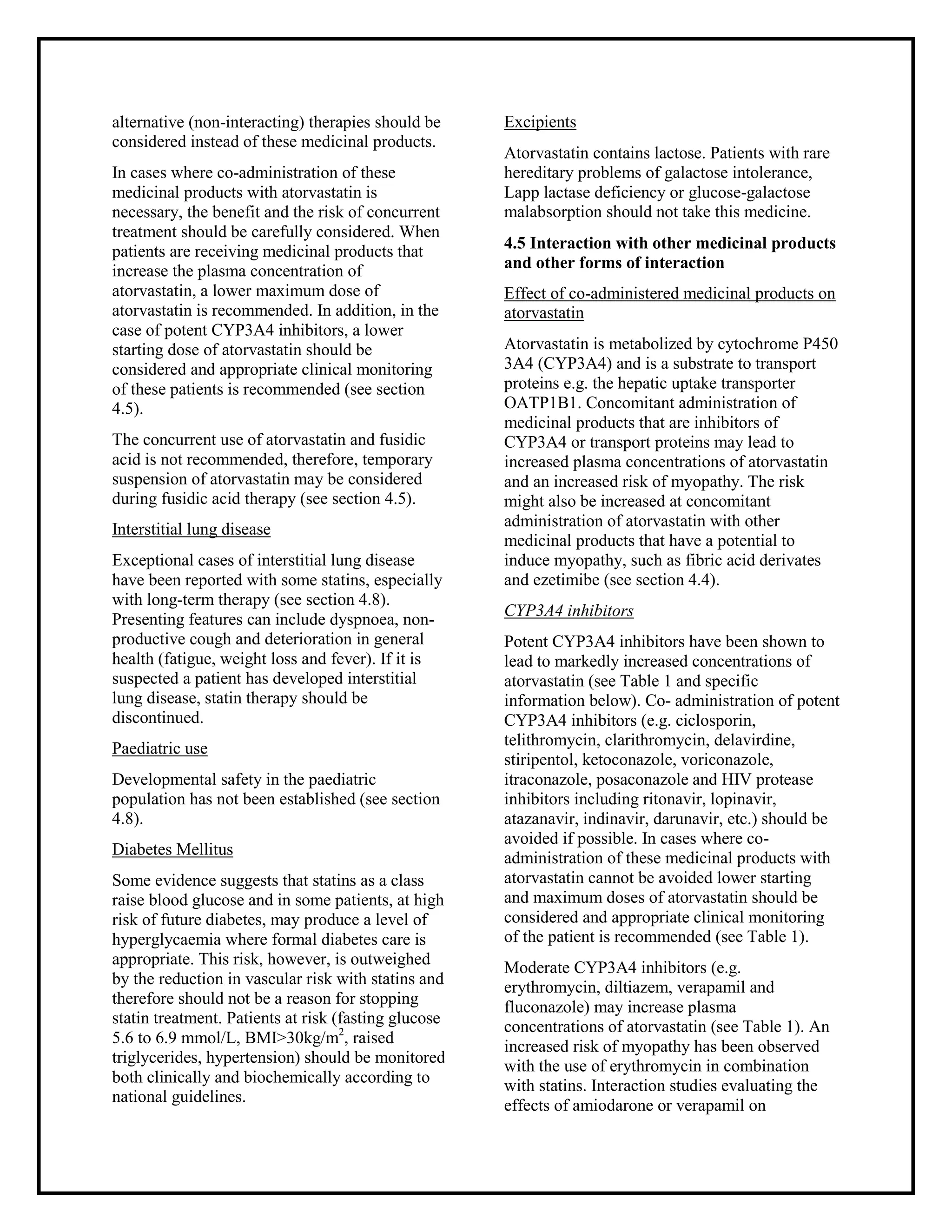 Atorvastatin 40 mg film coated tablets smpc- taj pharmaceuticals | PDF