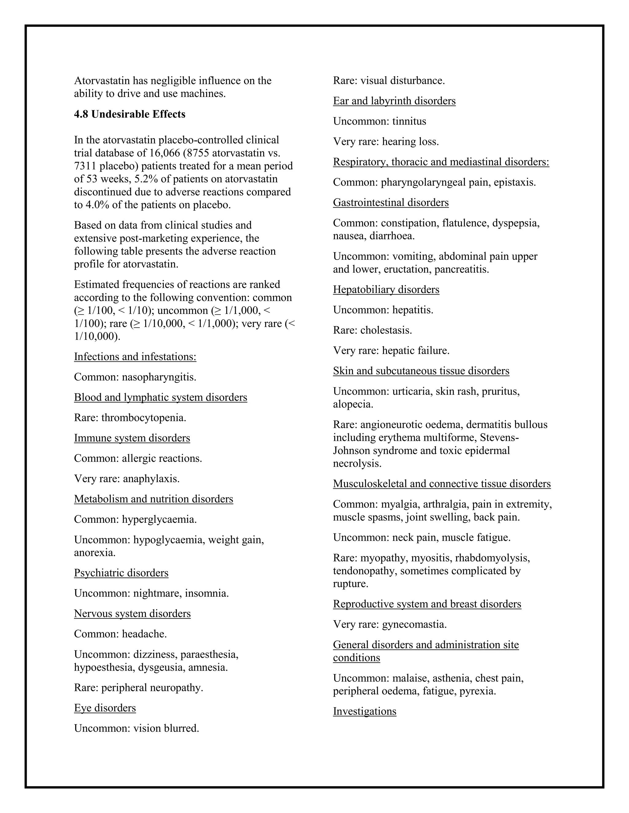 Atorvastatin 40 mg film coated tablets smpc- taj pharmaceuticals | PDF