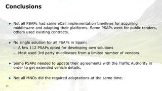 EENA 2018 - eCall implementation remaining issues | PPT