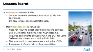 EENA 2018 - eCall implementation remaining issues | PPT