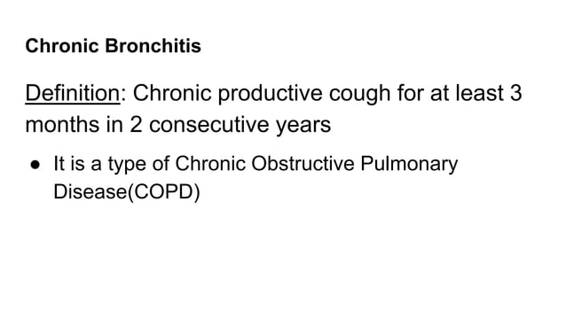 COPD: Chronic Bronchitis, Emphysema - Medicine - ATOT | PPTX | Lung and ...