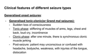 Epilepsy, status epilepticus - General Medicine - ATOT | PPTX