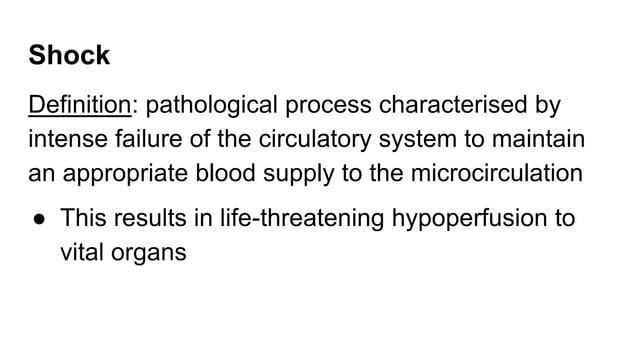 Shock: types of shock, treatment - General Medicine - ATOT | PPTX ...