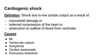 Shock: types of shock, treatment - General Medicine - ATOT | PPTX