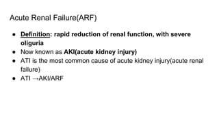 Acute renal failure, chronic renal failure - Pathology - ATOT | PPTX