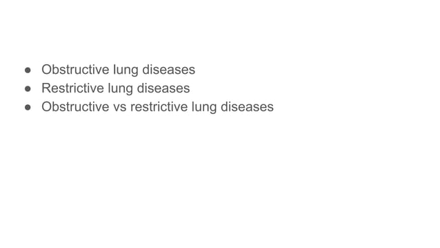 Obstructive vs Restrictive Pulmonary Disease - Pathology - ATOT | PPTX ...