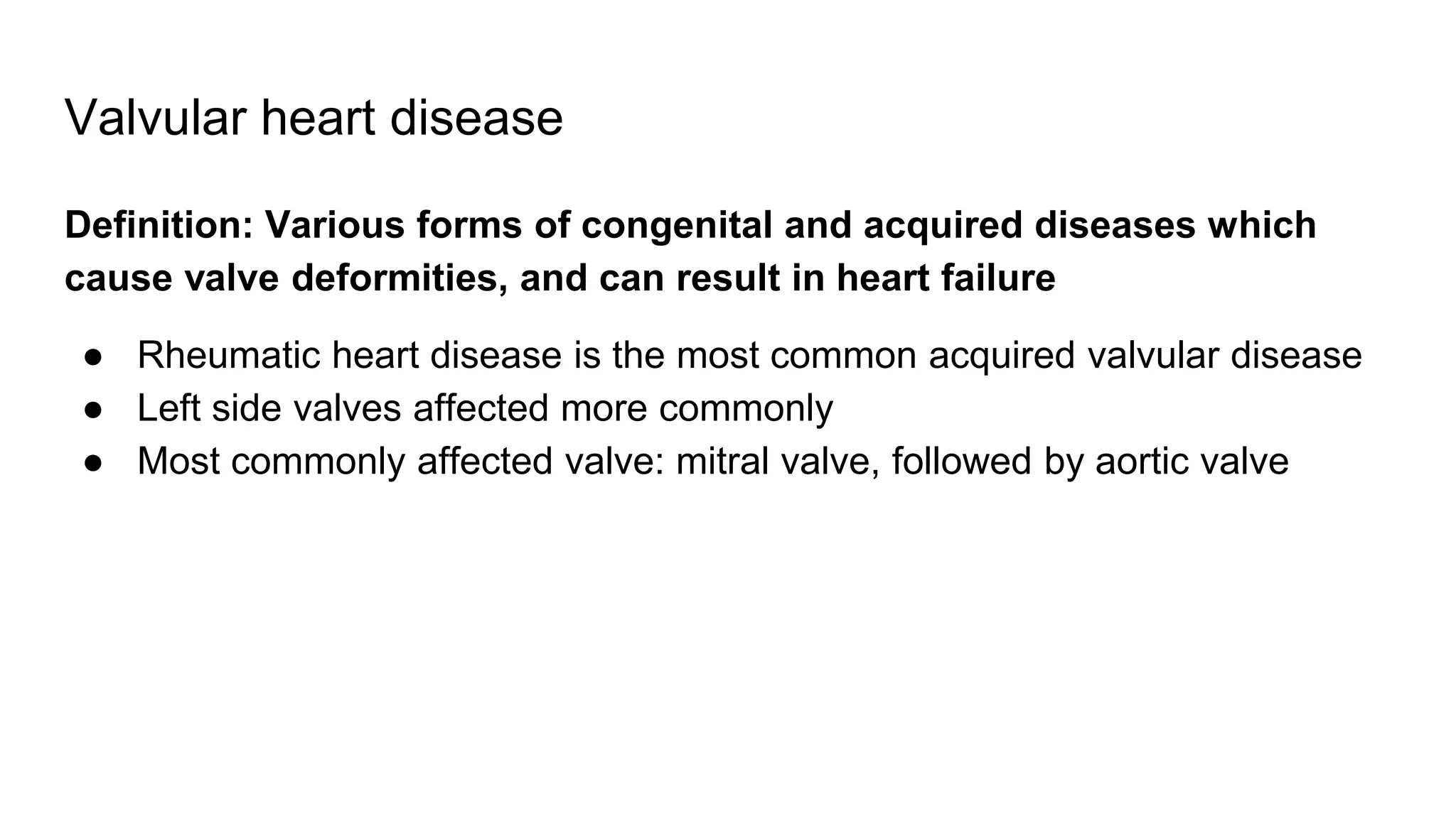 Valvular Heart Diseases, Rheumatic Heart Disease, Infective ...