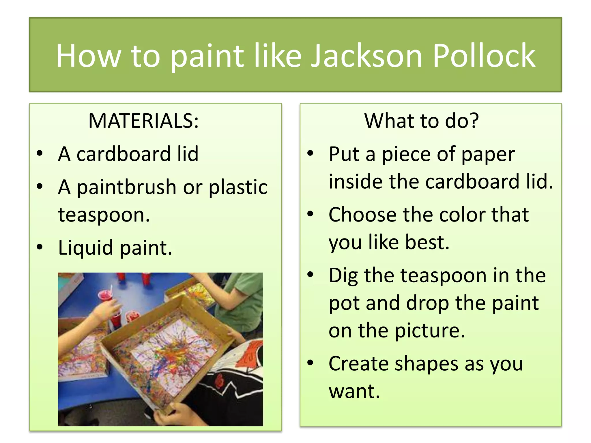 Jackson Pollock for kids | PDF