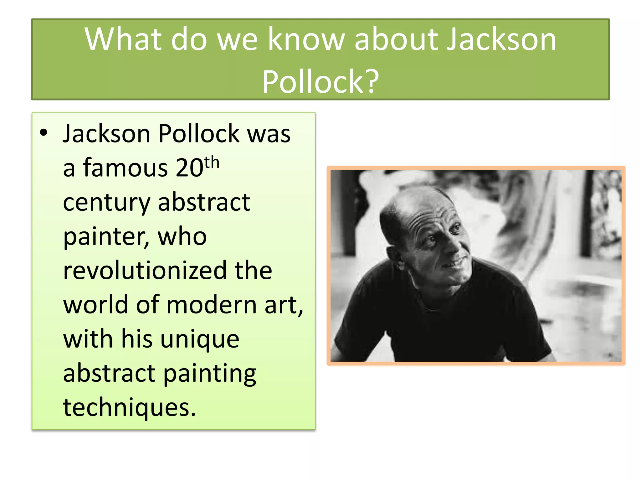 Jackson Pollock for kids | PDF