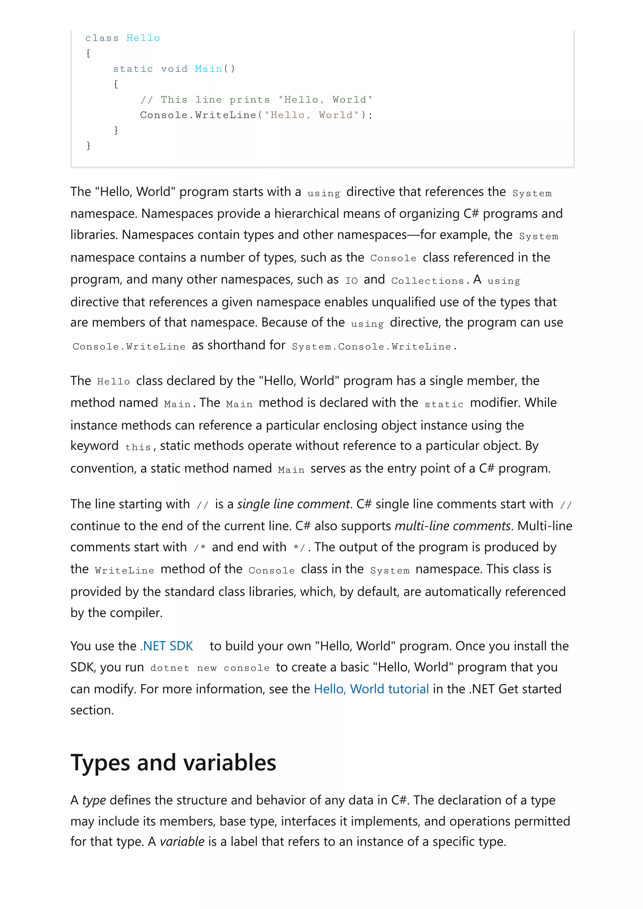 A tour of C# - Overview _ Microsoft Learn.pdf