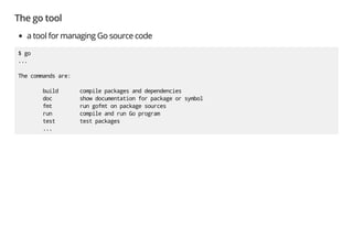 A Tour of Go - Workshop | PDF