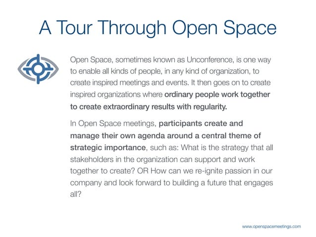 A Tour Through an Open Space Meeting | PPT