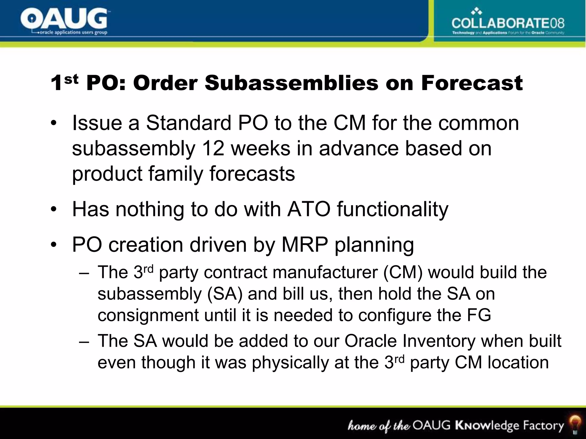 Oracle EBS: ATO with Outside Processing | PPTX