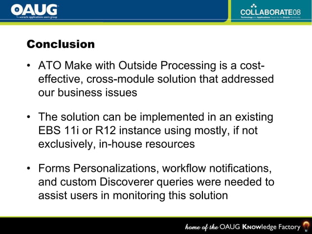 Oracle EBS: ATO with Outside Processing | PPTX