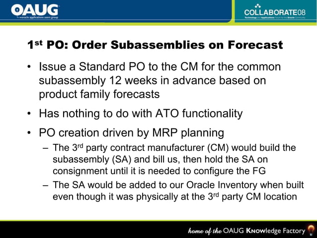 Oracle EBS: ATO with Outside Processing | PPT