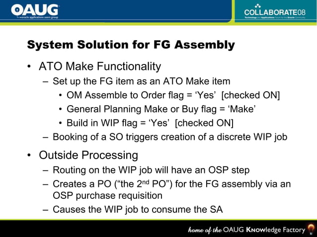 Oracle EBS: ATO with Outside Processing | PPTX