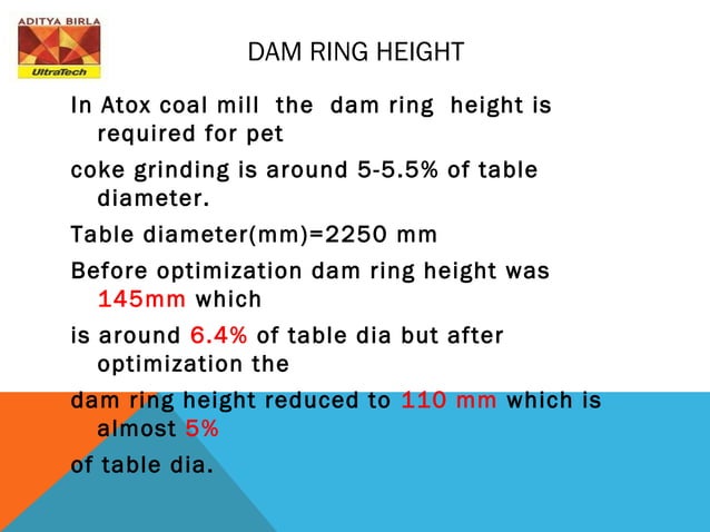 Atox 22.50 coal mill optimization