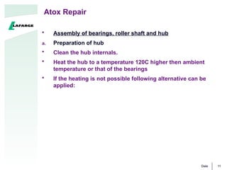 ATOX Mill maintenance , Replacement of roller bearing and seals.ppt