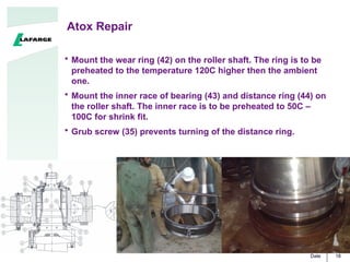 ATOX Mill maintenance , Replacement of roller bearing and seals.ppt