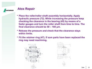 ATOX Mill maintenance , Replacement of roller bearing and seals.ppt