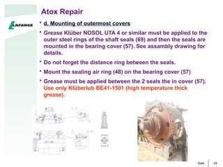 ATOX Mill maintenance , Replacement of roller bearing and seals.ppt