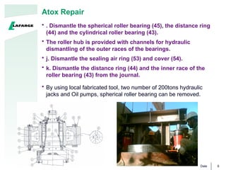 ATOX Mill maintenance , Replacement of roller bearing and seals.ppt